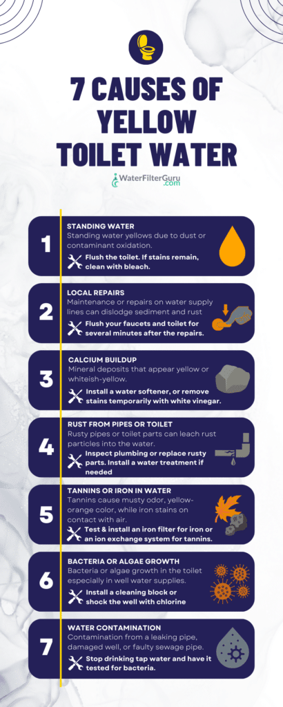 7 Causes of Yellow Toilet Water (+ How to Fix Them)